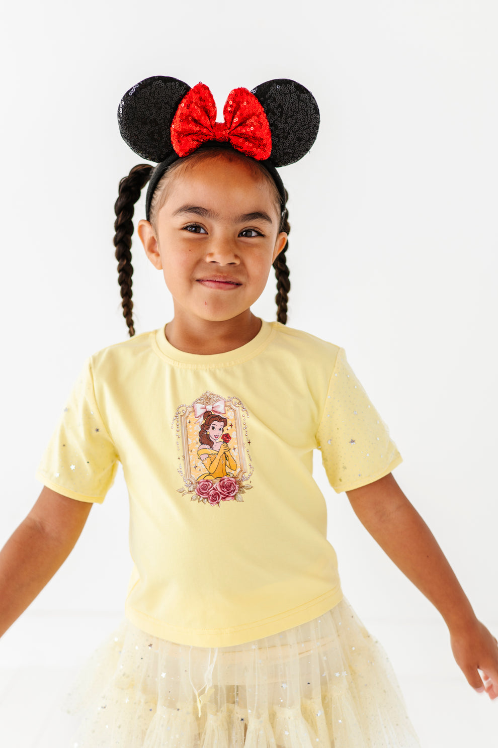 Pale Yellow & Silver star tee – Fancy Shmancy Baby