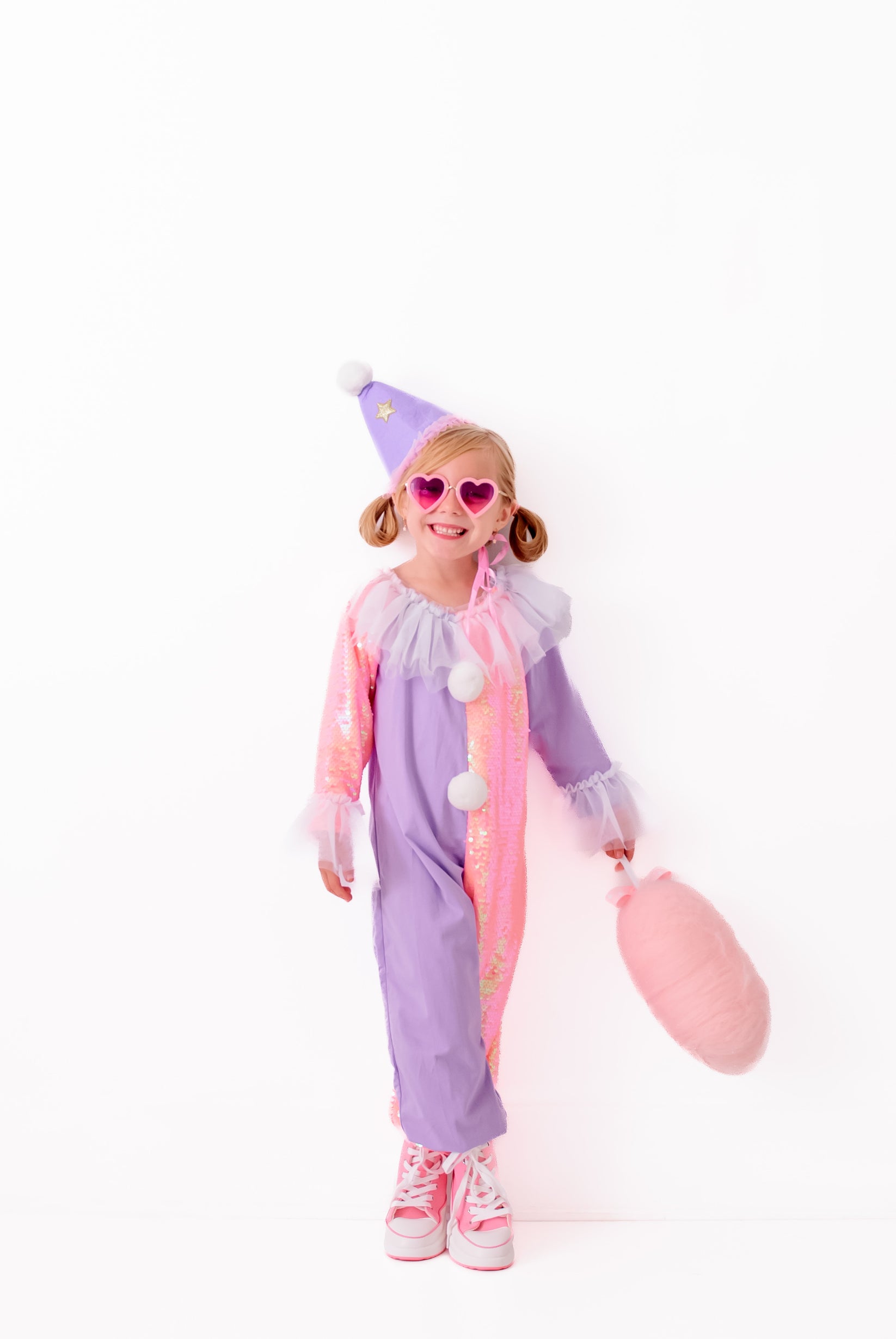 Purple & pink sequins clown costume – Fancy Shmancy Baby